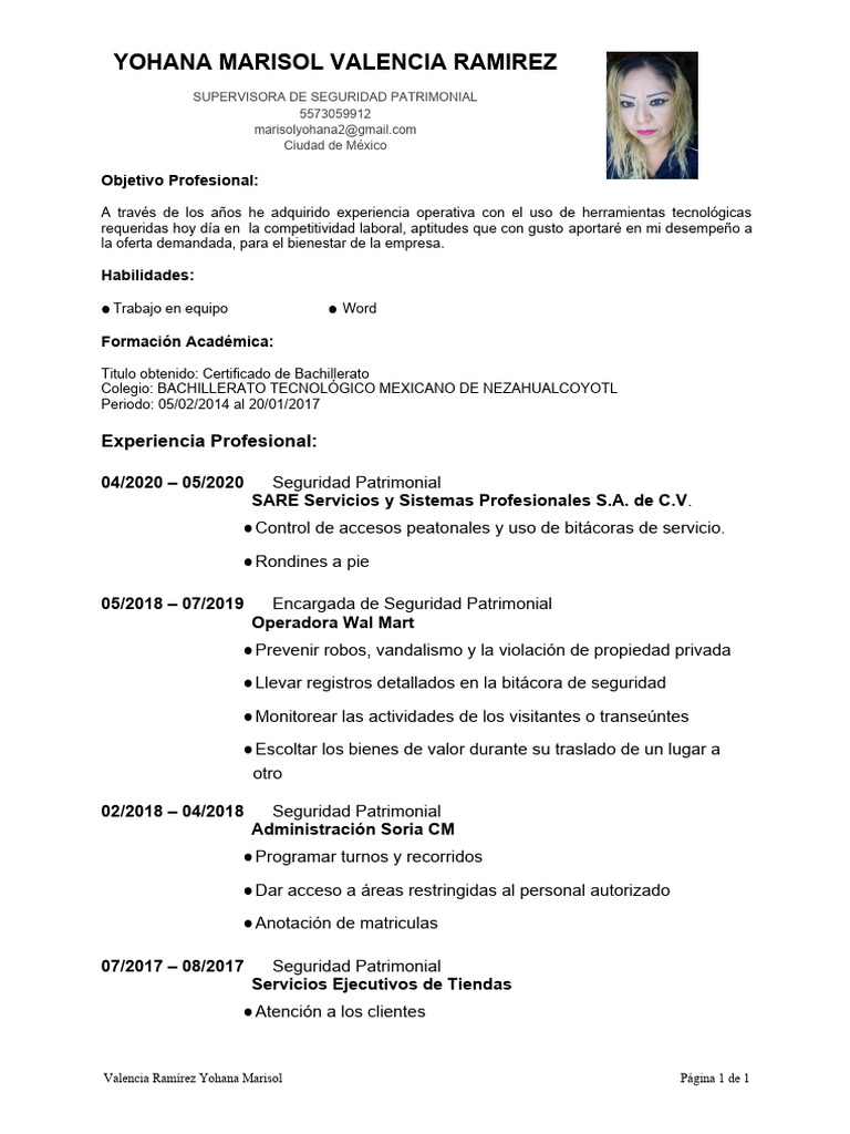 Curriculum Marisol | PDF | Economias | Business