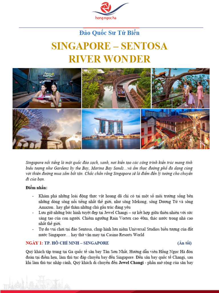 Singapore - Sentosa - River Safari 4d3n | PDF