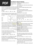 Newton Laws of Motion - Questions & Answer Key | PDF | Force | Acceleration