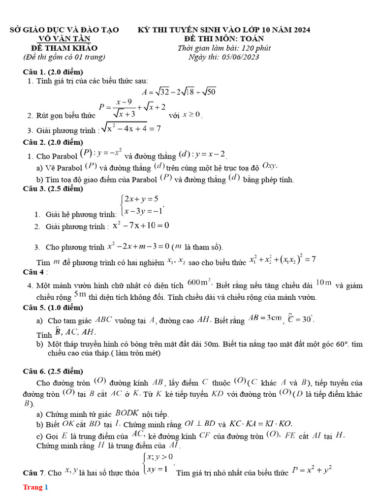 TUYỂN SINH10.7 | PDF