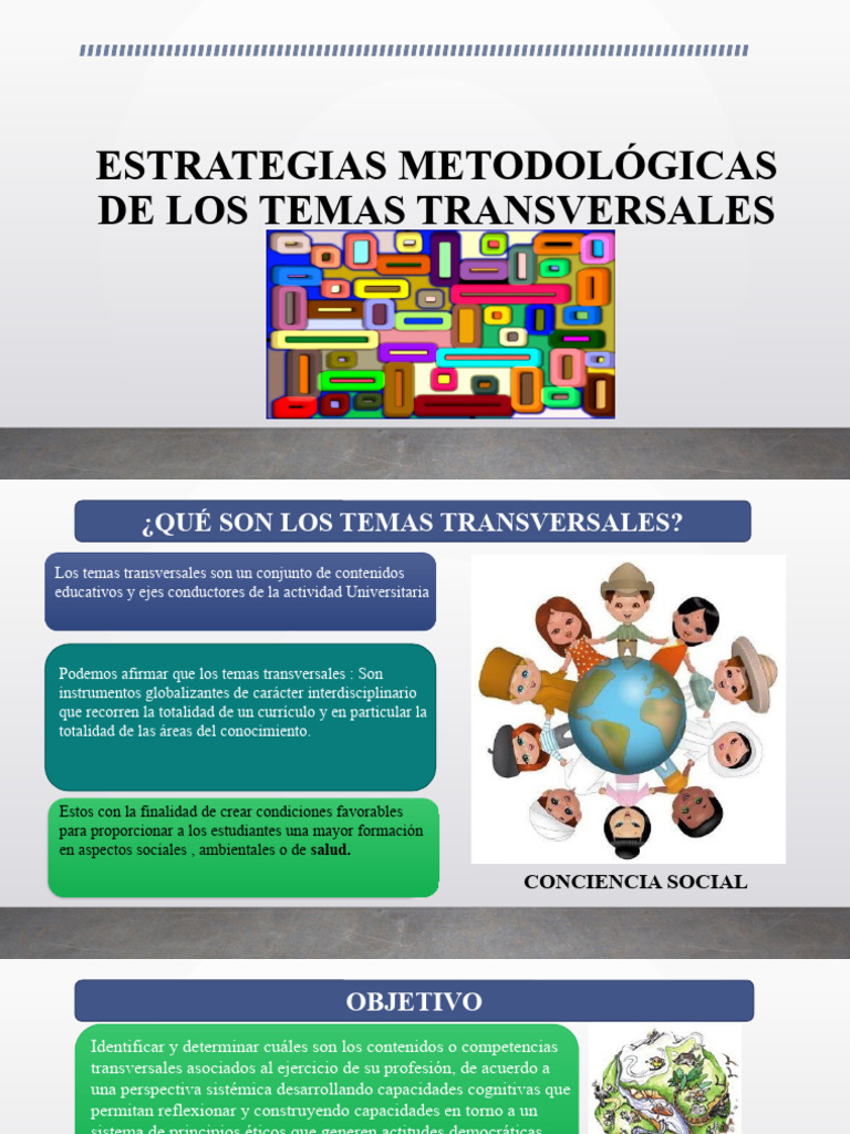 Estrategias Metodológicas de Los Temas Transversales | PDF ...