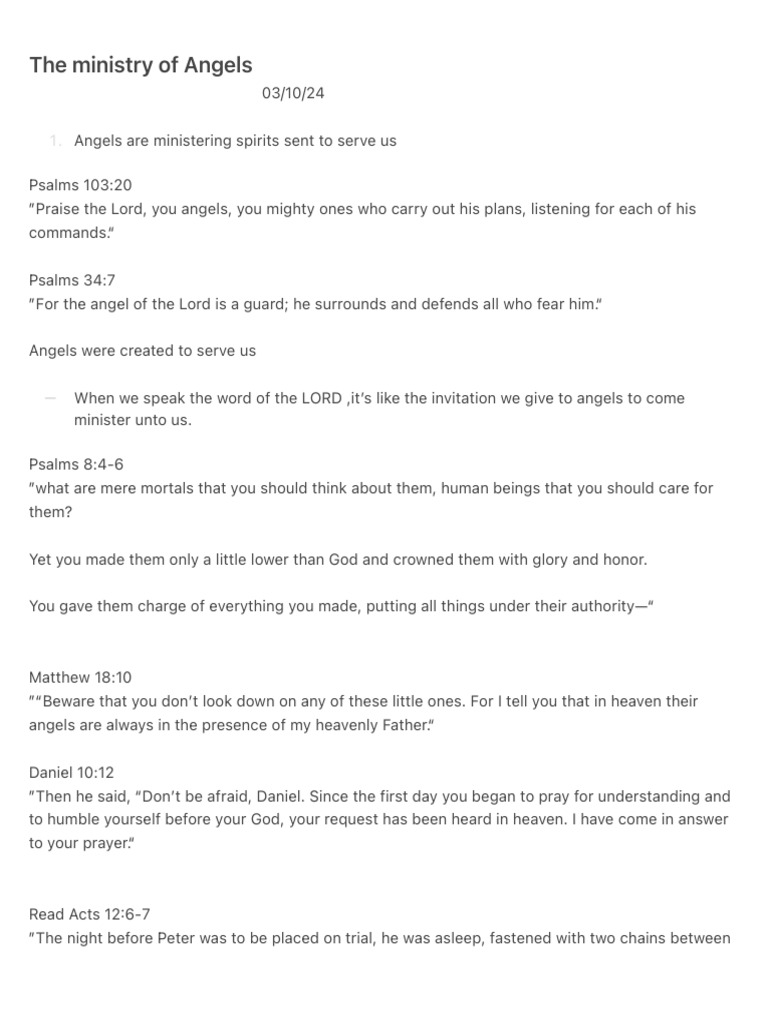 The Ministry of Angels | PDF | Angel | Glory (Religion)