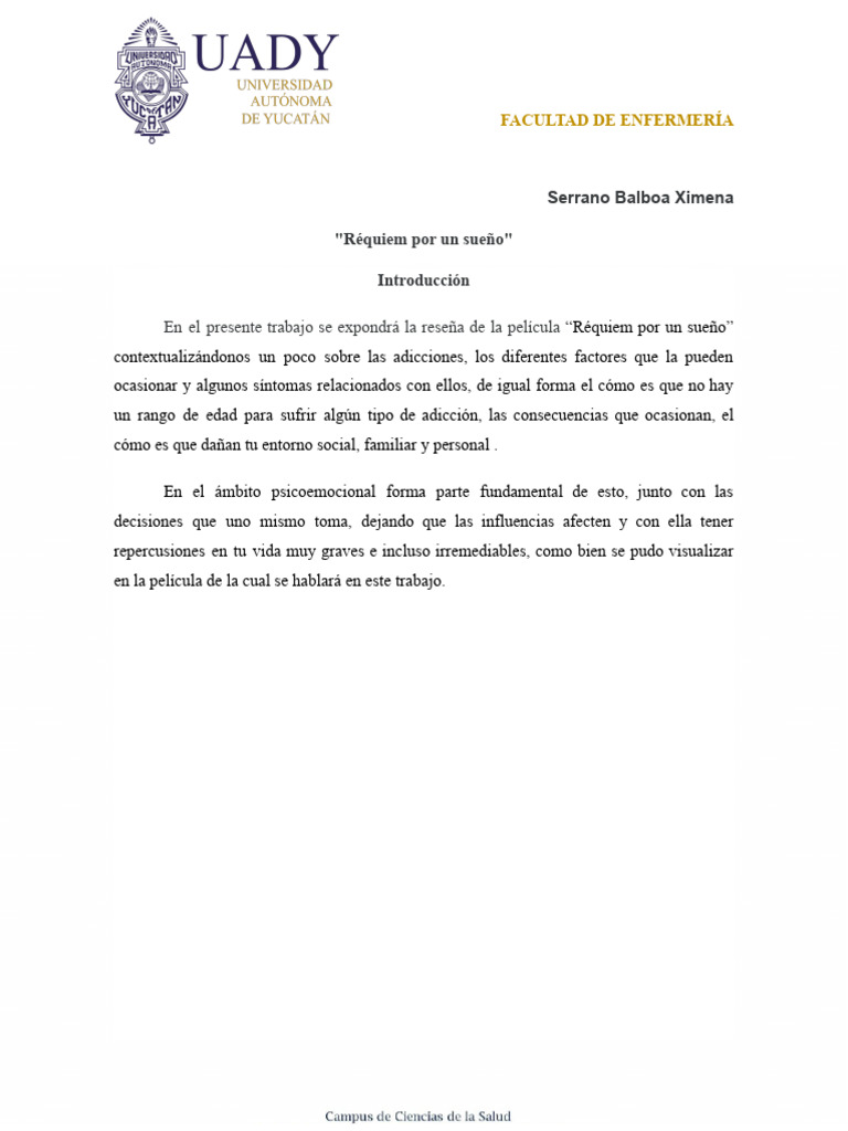 Reseña de Pelicula | PDF | Drogas | Sicología