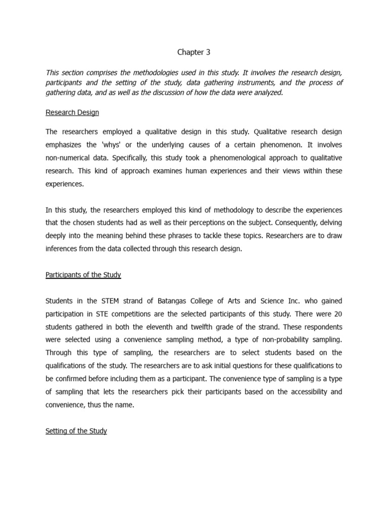 Chapter 3-RDL 1 | Download Free PDF | Questionnaire | Qualitative Research