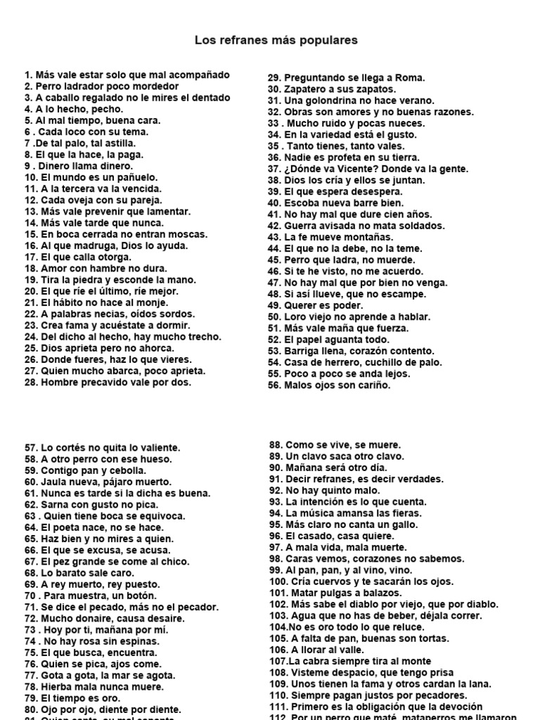 Refranes | PDF