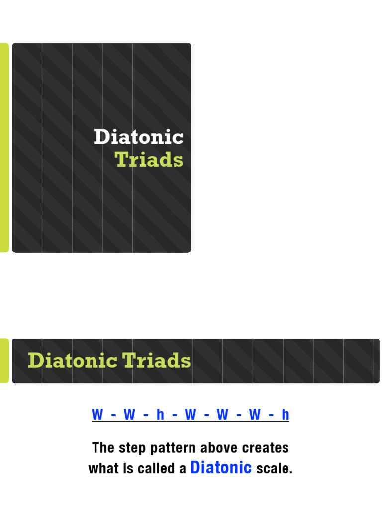 Diatonic Triads in Music Theory | PDF | Chord (Music) | Music Theory