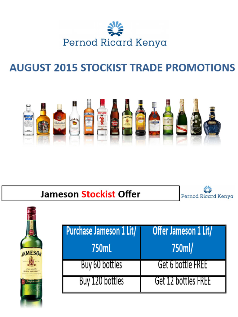 August 2015 Stockist Promotions Guide | PDF | Alcoholic Drinks ...