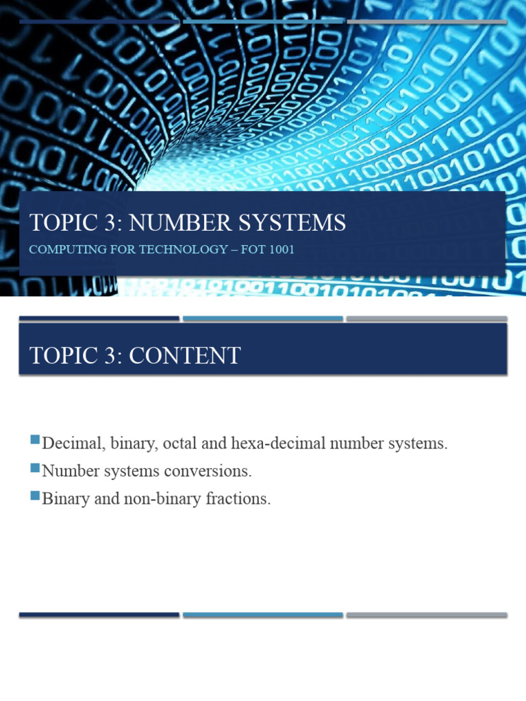 CT - Topic 3 - Number Systems | PDF | Encodings | Mathematics