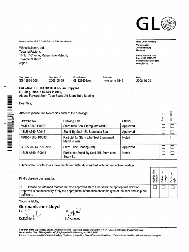 GL Approved Drawing | PDF