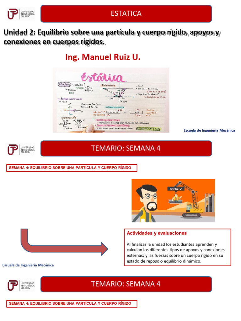 4ta Semana - Estatica - MRU | PDF | Mecánica | Estrés (Mecánica)