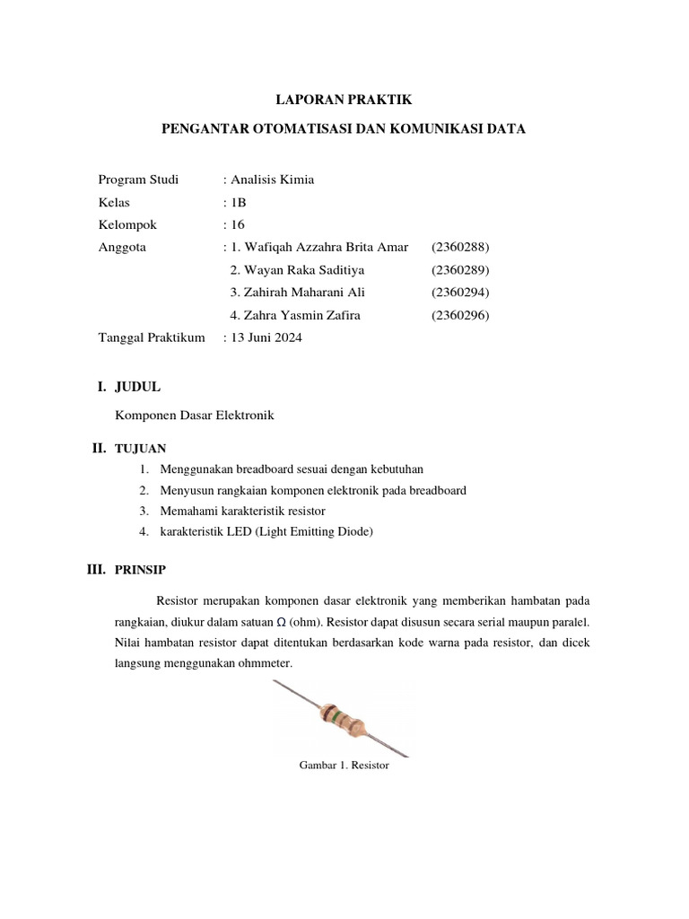 Laprak Awal MODUL 1 | PDF