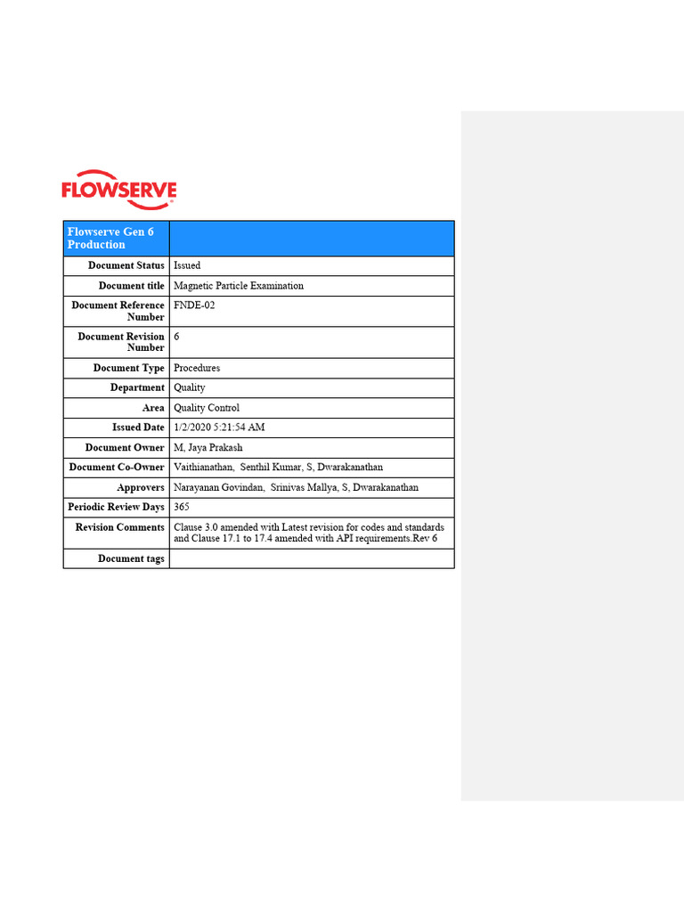 MPI PROCEDURE | PDF | Nondestructive Testing | Ultraviolet