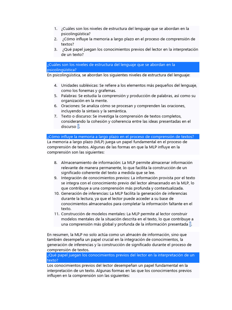 Poma | PDF | Memoria | Psicolingüística