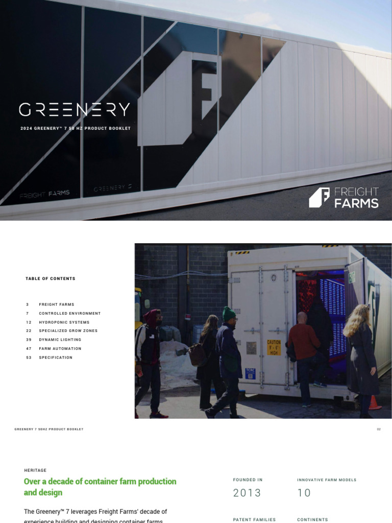 Freight Farms Greenery Product Booklet | PDF | Agriculture