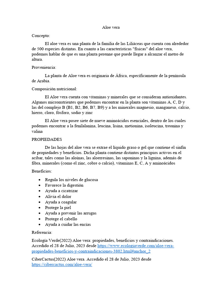 Aloe Vera | PDF