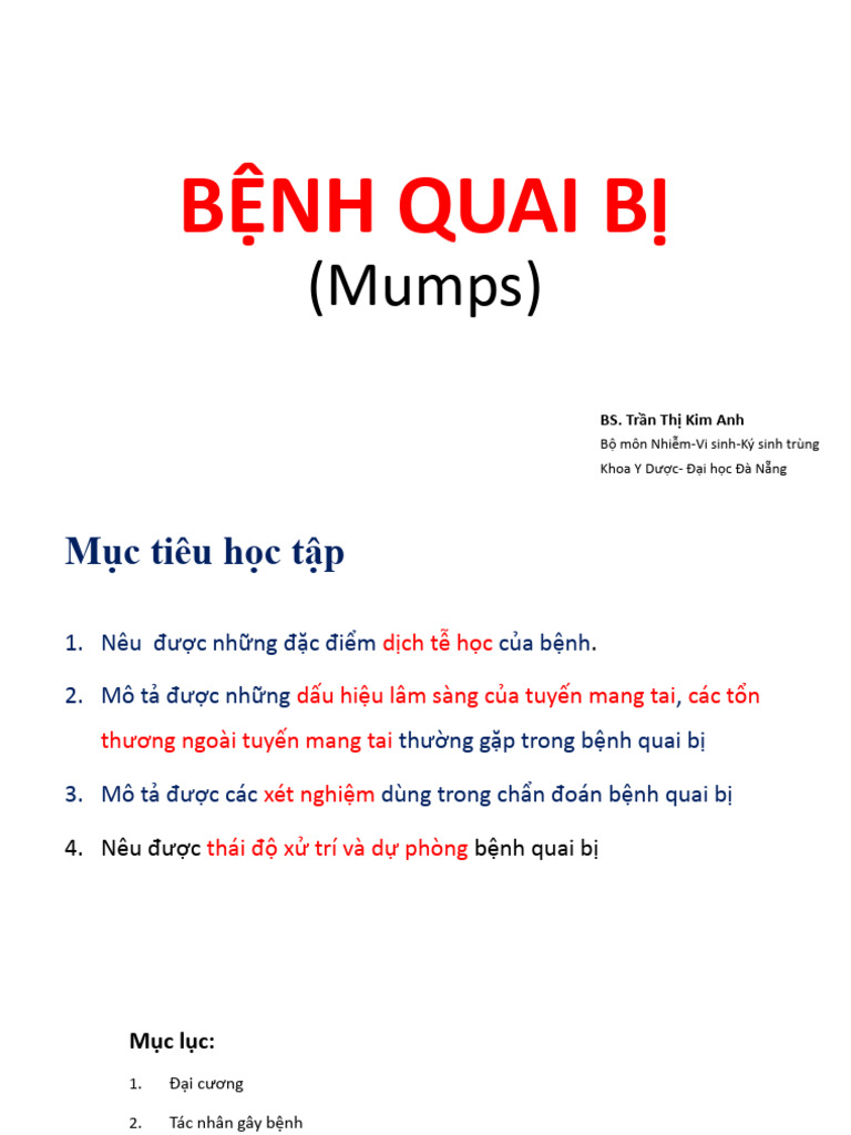 10. Quai bị (Mumps) | PDF