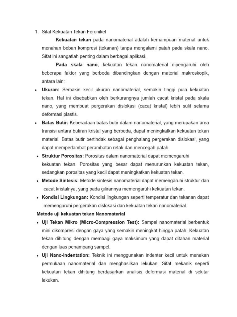 Sifat Kekuatan Tekan Feronikel | PDF