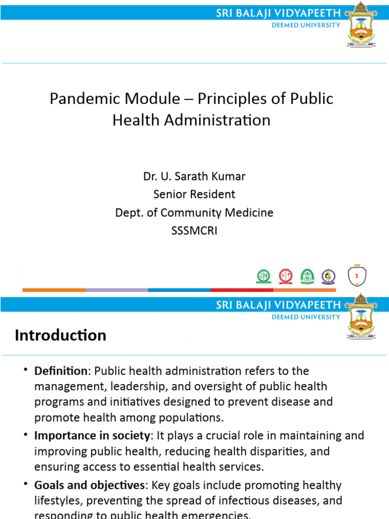 Principles of Public Health Administration | PDF | Public Health ...