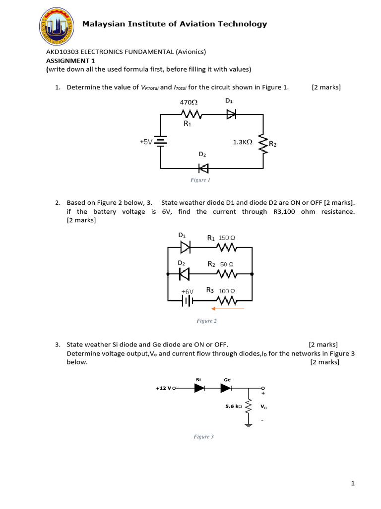 Exercise Diode n transistor Avionics | PDF | Electrical Network | Electromagnetism