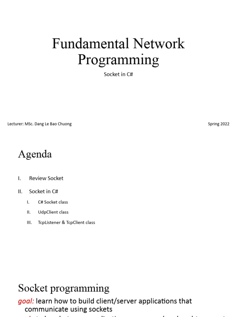 Socket in C# | PDF