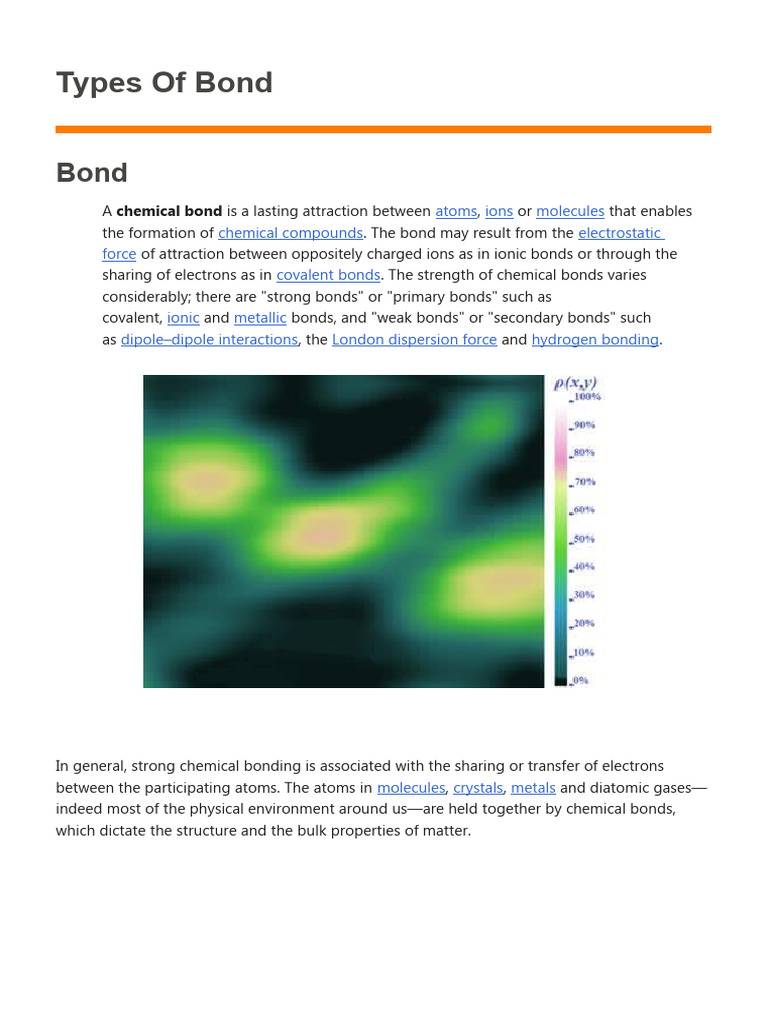 Understanding Chemical Bond Types | PDF | Technology & Engineering