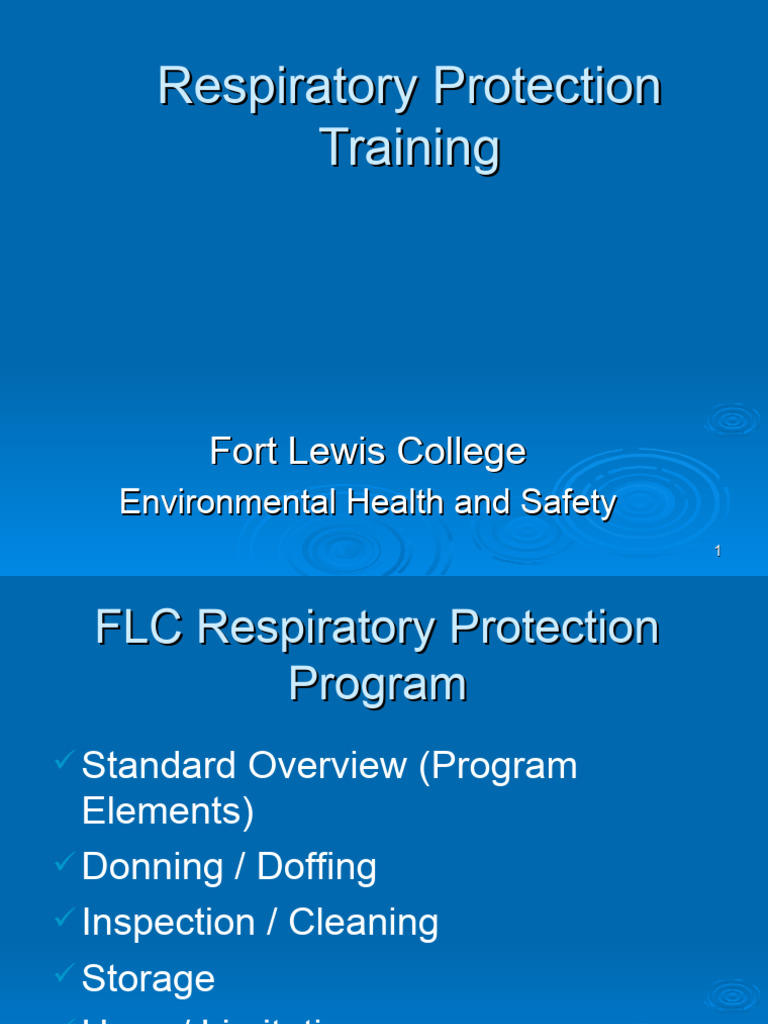 Respiratory Protection | PDF | Occupational Safety And Health | Safety