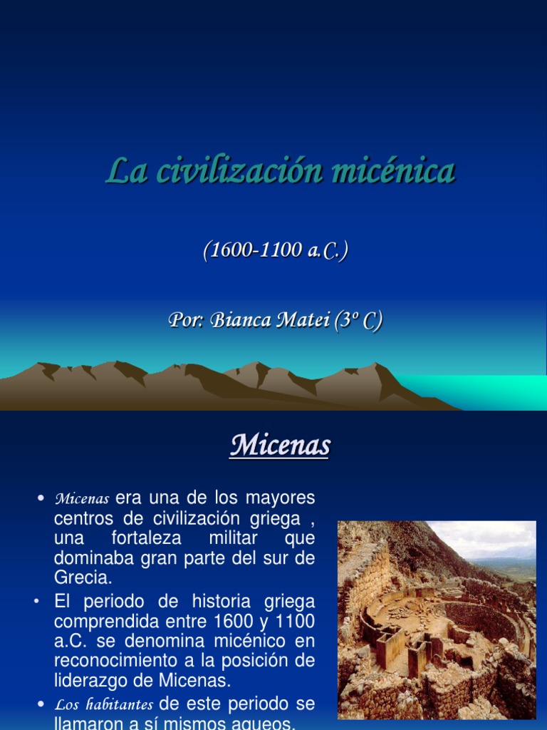 La Civilización Micénica | PDF | Grecia micénica | Micenas
