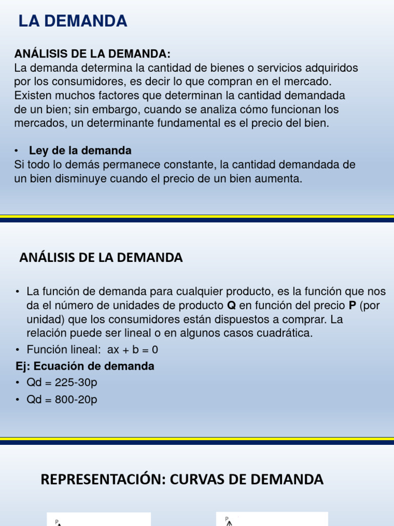 La Demanda - La Oferta - Equilibrio de Mercado | PDF | Oferta y demanda ...