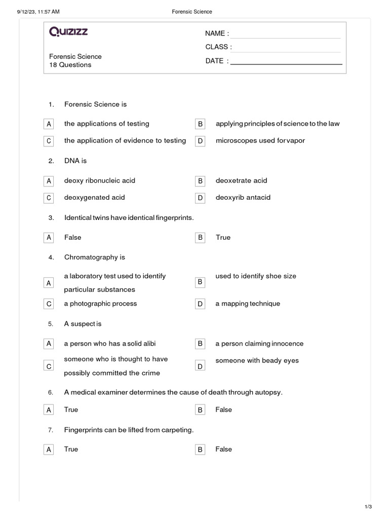 Forensic Science | PDF | Forensic Science | Crime Scene