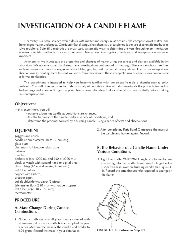 Investigation of A Candle Flame | PDF | Science | Combustion