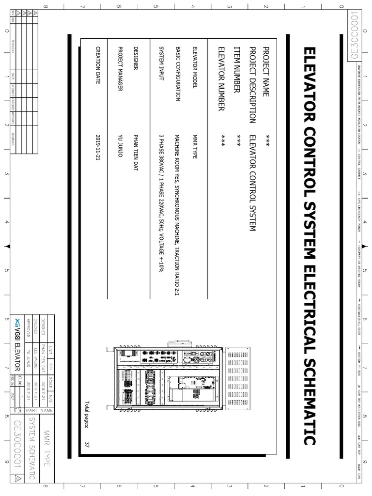 Ge30c001-Mmr Electrical Control System Schematic | PDF | Elevator ...