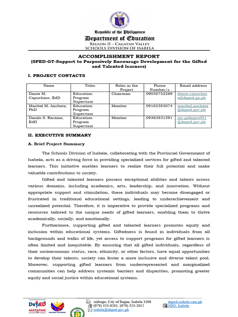 ACCOMPLISHMENT-REPORT-Template (2) Final | PDF | Intellectual ...