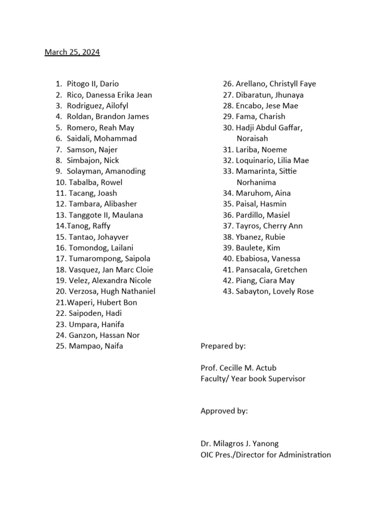 List of Graduating Students Page 2 (1) | PDF