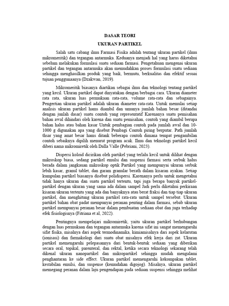 Ukuran Partikel | PDF