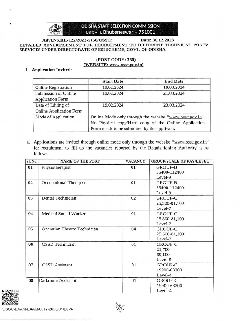 ESI 2023 Advertisement - 0001 | PDF