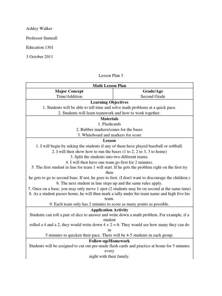 Engaging Second Grade Math Lesson Plan | PDF | Language Arts & Discipline