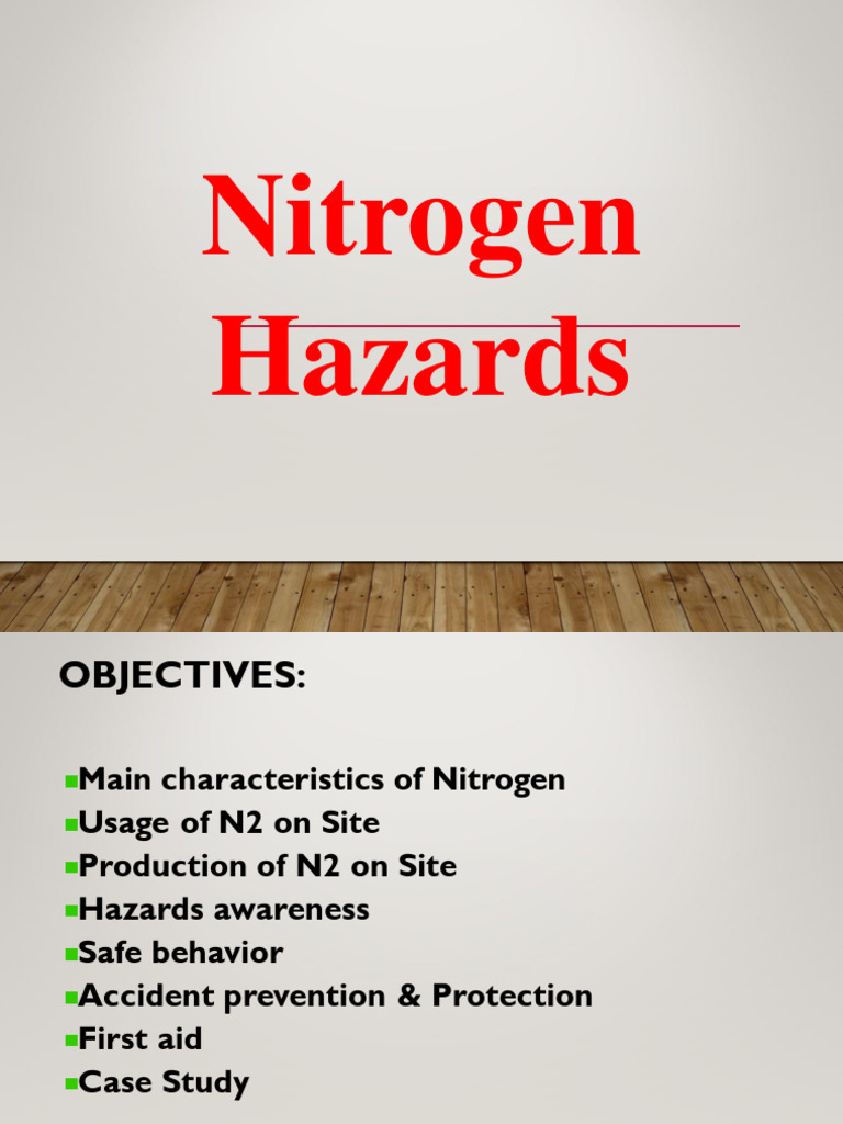 Nitrogen Hazard | PDF | Nitrogen | Liquids