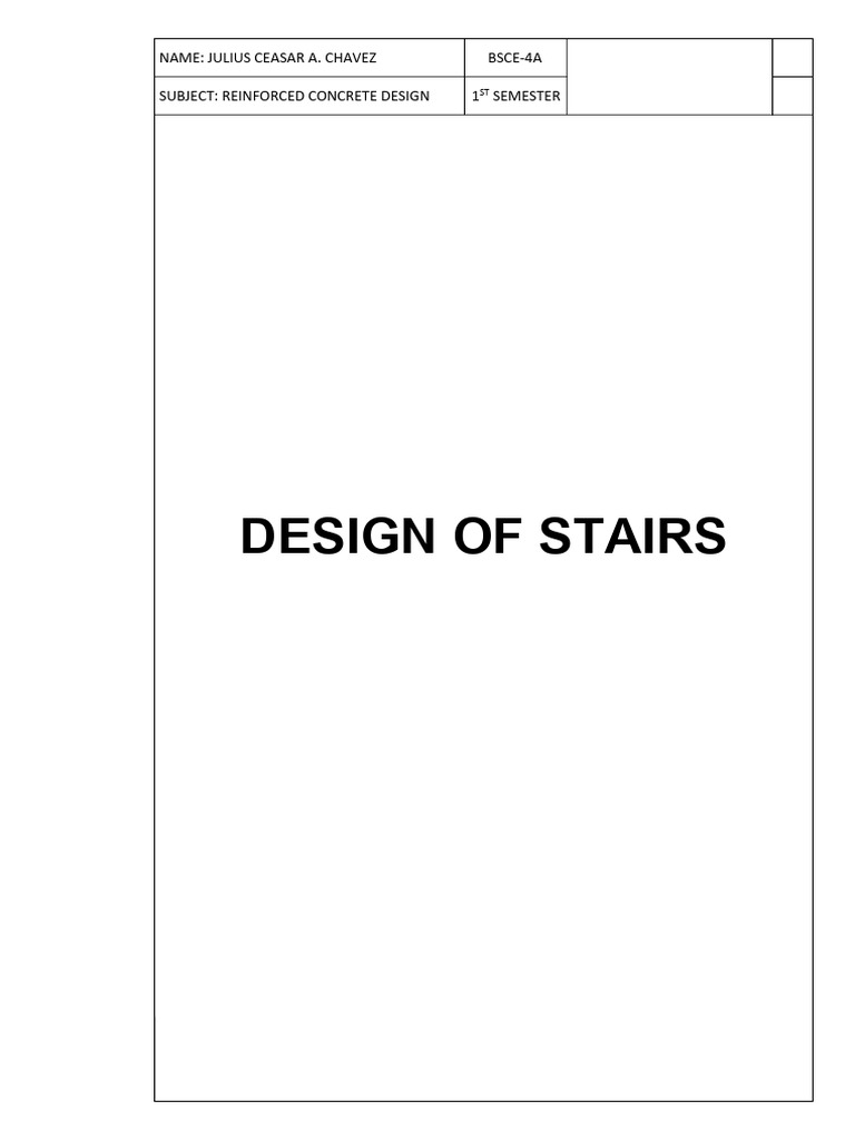 Finale Design of Stair | PDF | Stairs | Structural Engineering