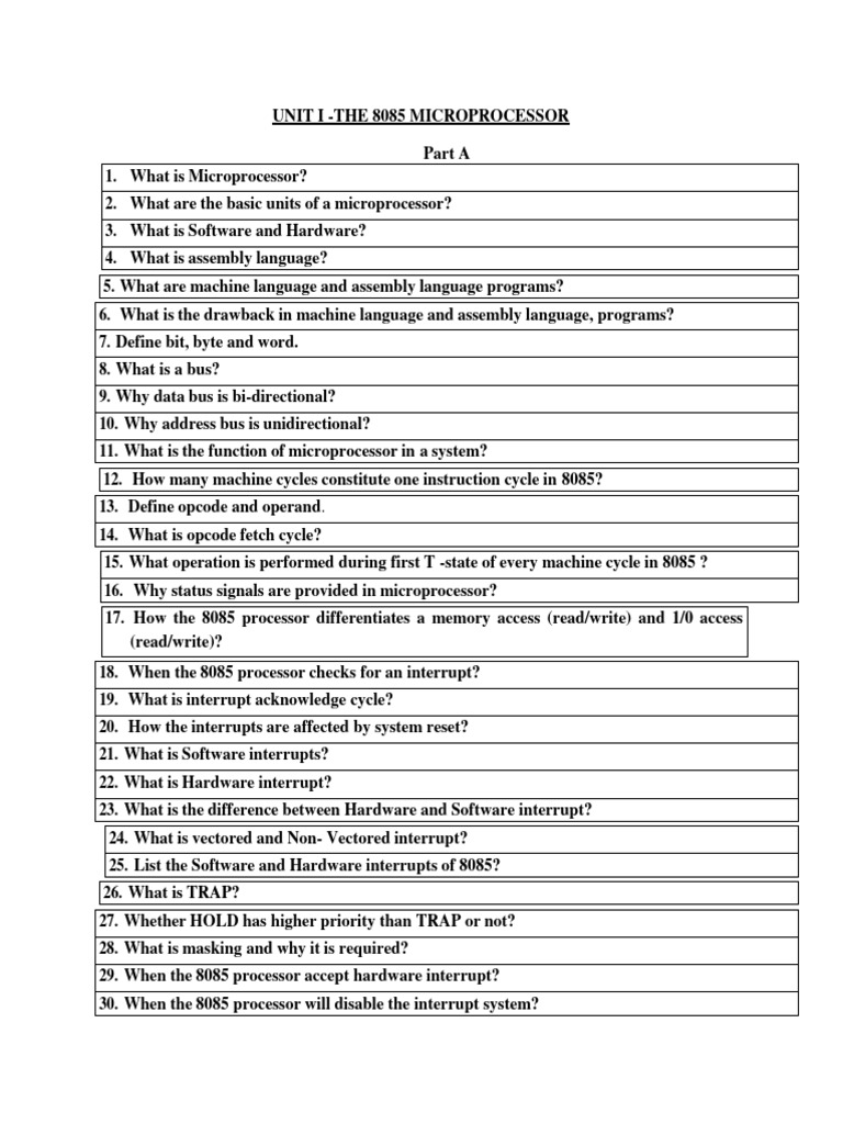 8085 Question-Bank | PDF | Central Processing Unit | Assembly Language