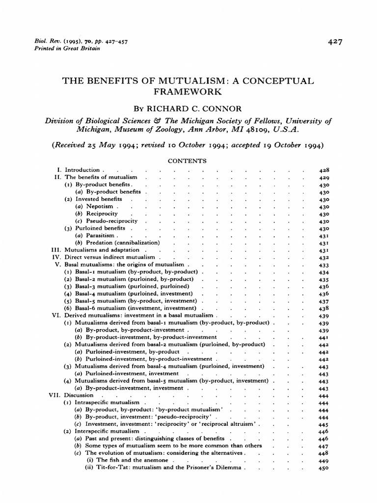 Mutalism 2 | PDF | Symbiosis | Ecology