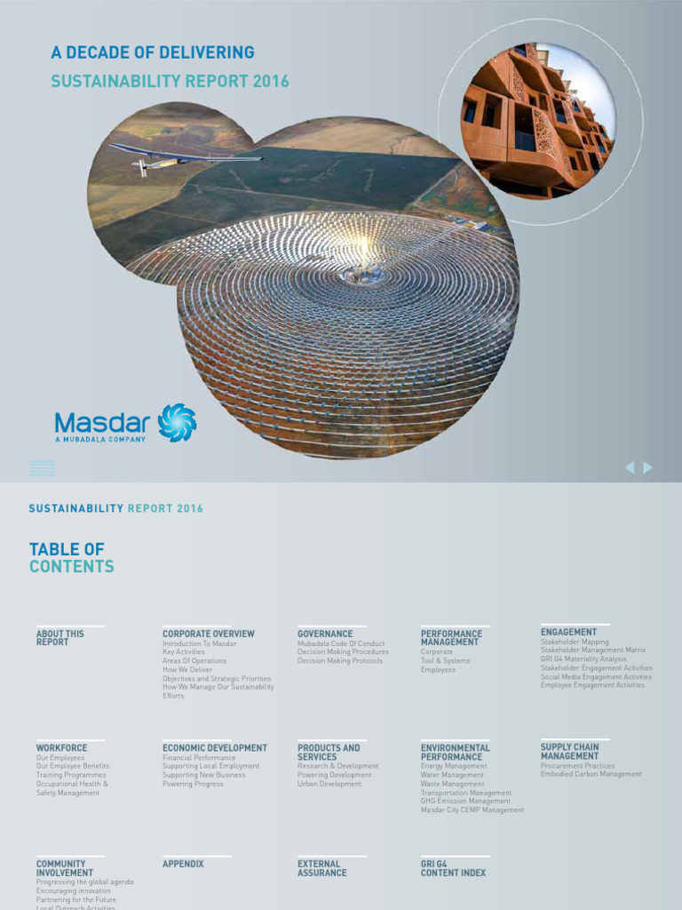 Sustainability Report 2016 | PDF | Sustainability | United Arab Emirates