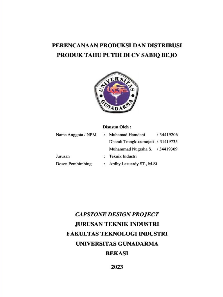 PDF 4id09 Capstone Design Project Kelompok 3 Compress | PDF | Seni