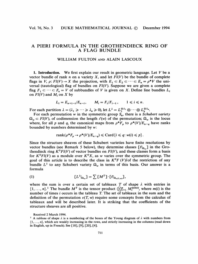 A Pieri Formula PDF Theorem Permutation