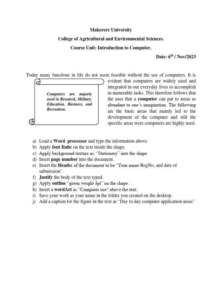 Assignment Ms Word | PDF | Microsoft Word | Computing