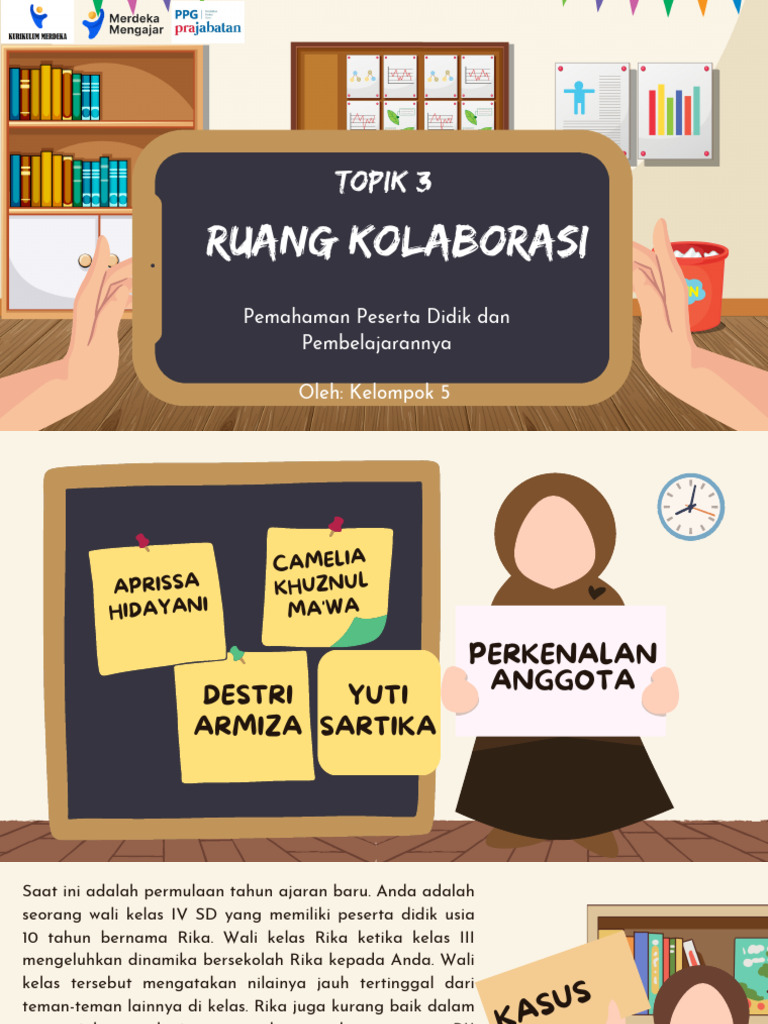 Topik 3 Ruang Kolaborasi_Kelompok 5_Pemahaman Peserta Didik dan Pembelajarannya | PDF