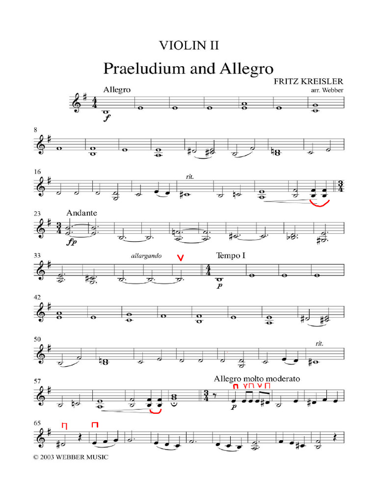 Praeludium and Allegro 2 | PDF