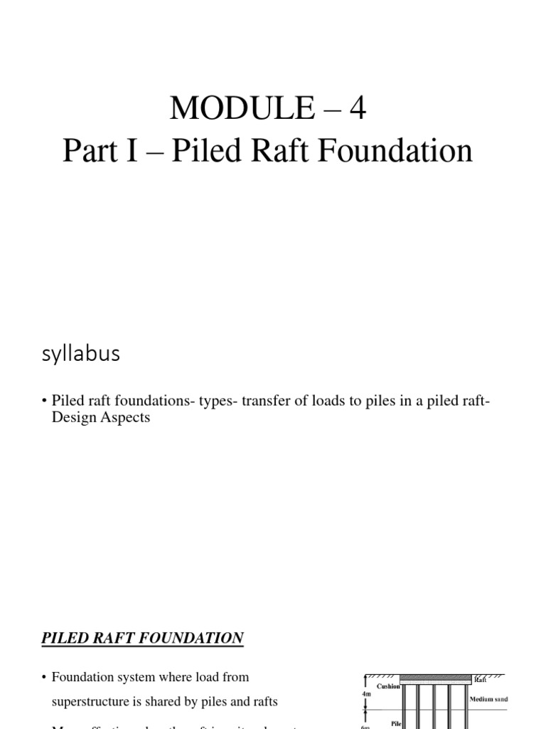 Piled Raft Foundations | PDF | Deep Foundation | Foundation (Engineering)