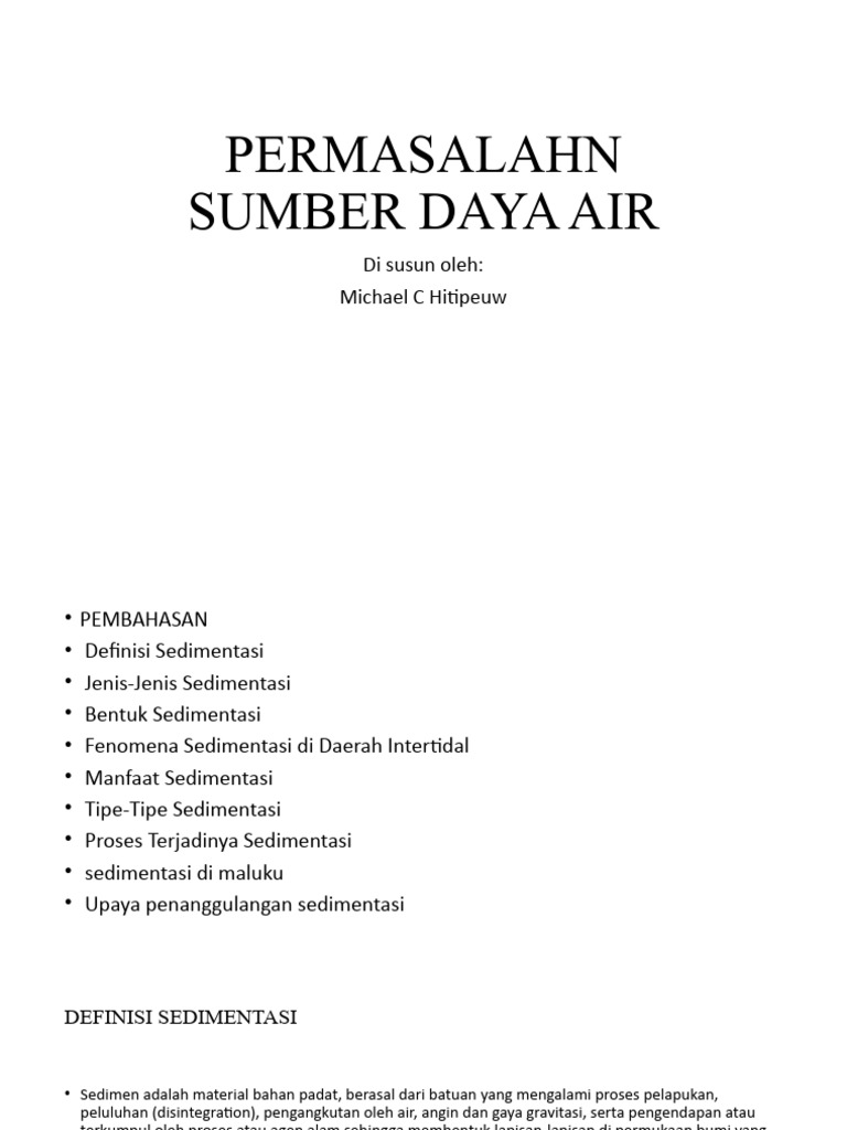 Permasalahan Sumber Daya Air | PDF