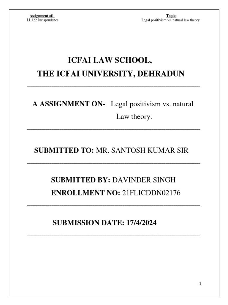 Jurisprudence Legal Positivism vs. Natural Law Theory. | PDF ... Jurisprudence Legal Positivism vs. Natural Law Theory. | PDF ...