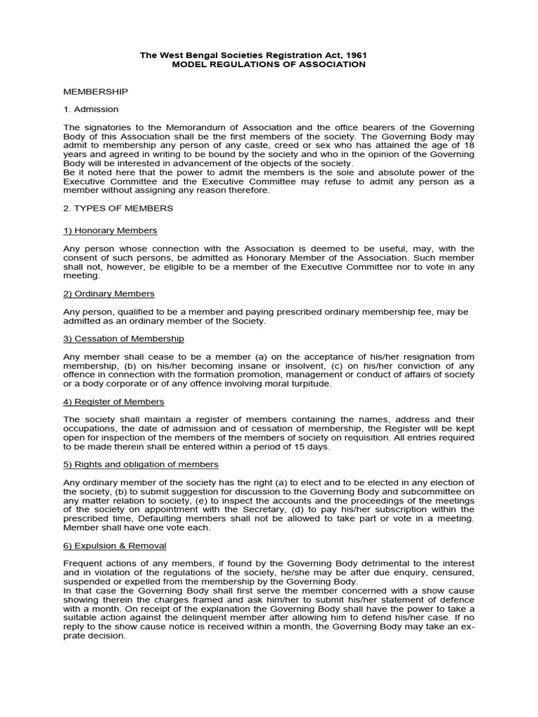 Model_Regulations | Download Free PDF | Audit | Quorum